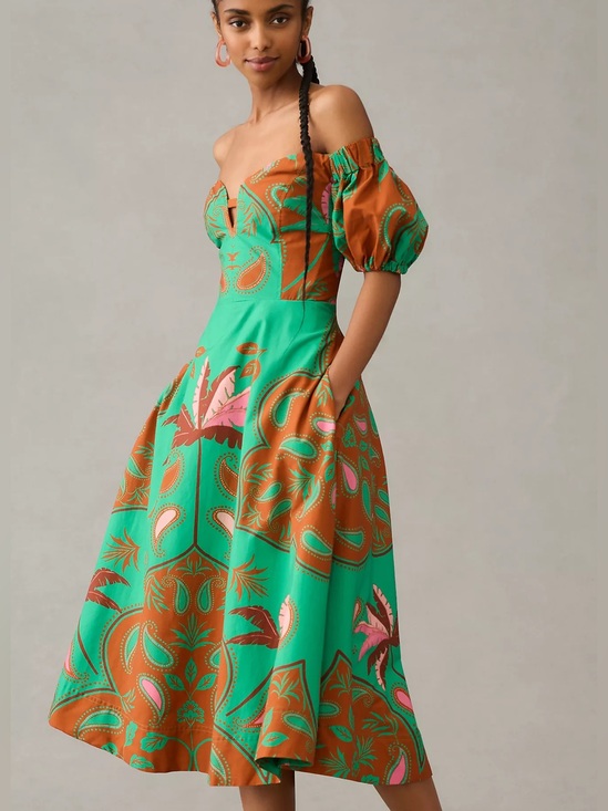 Anthropologie | Dresses | Nwt Anthropologie Maeve Puff Sleeve ...